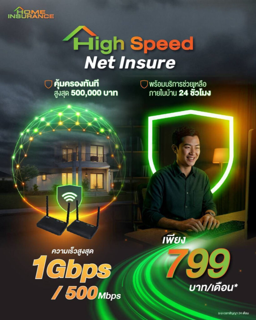 เอไอเอส ไฟเบอร์ เน็ตบ้านแรง ไฟเบอร์ออพติก 100%